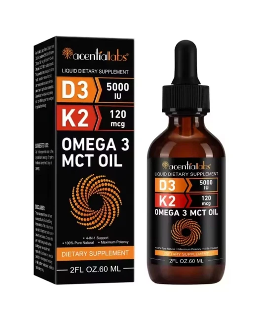 VITAMIN D3K2 LIQUID Drops,Vitamin D3 4000iu & Vitamin K2 100MCG ...