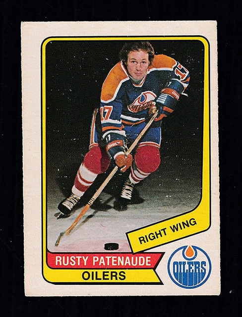 1976-77 RUSTY PATENAUDE #19 OPC ** Carte hockey vintage WHA Edmonton ...