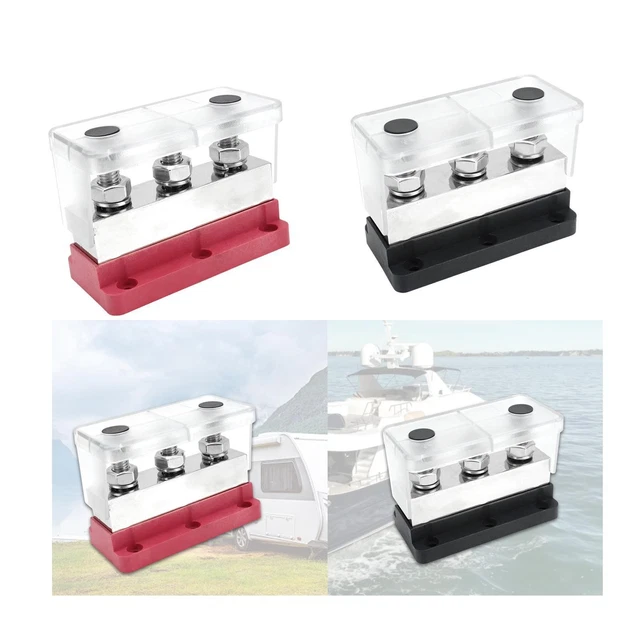 BUS BAR POWER Distribution Block Solar Wiring Connecting Block Copper ...