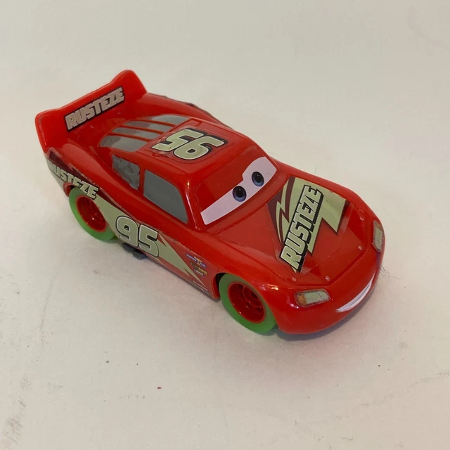 DISNEY PIXAR CARS Lightning McQueen Rusteze Green Wheels Plastic ...