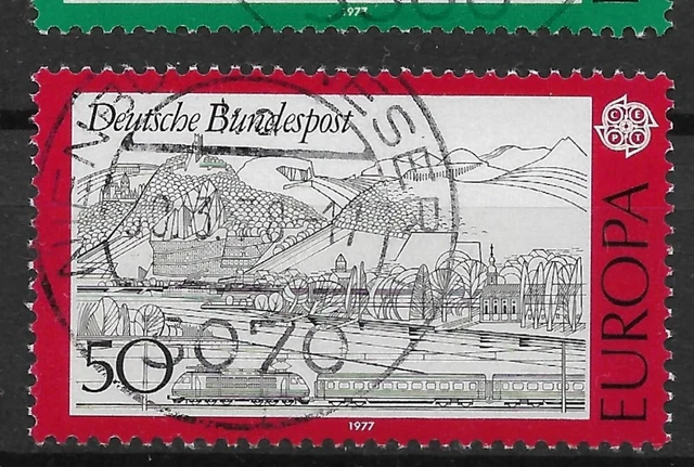BUND 1977 O Satz Mi 934-35 Europa CEPT Landschaften Siebengebirge Rhön ...