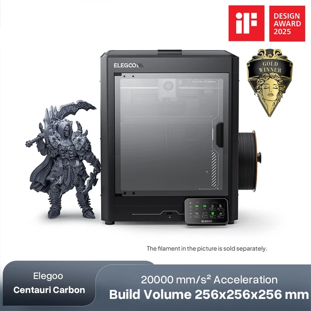 ELEGOO CENTAURI CARBON 3D Drucker, Automatische Kalibrierung, 256mm ...