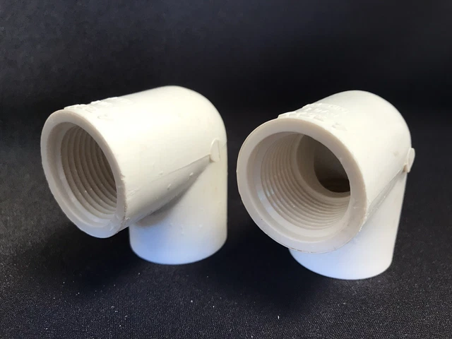 3/4& LASCO PVC Sch. 40 90° Threaded Elbow (FIPT) - Lot of 2 $5.00 ...