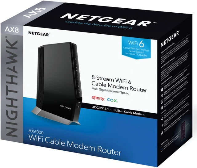 NETGEAR - NIGHTHAWK AX6000 Wi-Fi 6 Router w/ DOCIS 3.1 Cable Modem ...