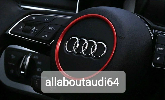 AUDI TT MK2 8J A3 8P A4 A5 A6 Red Steering Wheel Ring Sticker £9.95 ...