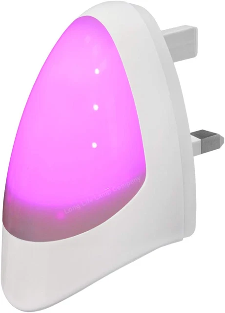 PINK AUTOMATIC LED Night Light Plug in & Energy Saving Dusk 2 Dawn LED ...