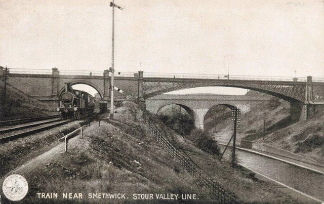 LNWR RAILWAY TRAIN Near Smethwick Stour Valley Line Printed Back £5.00 ...