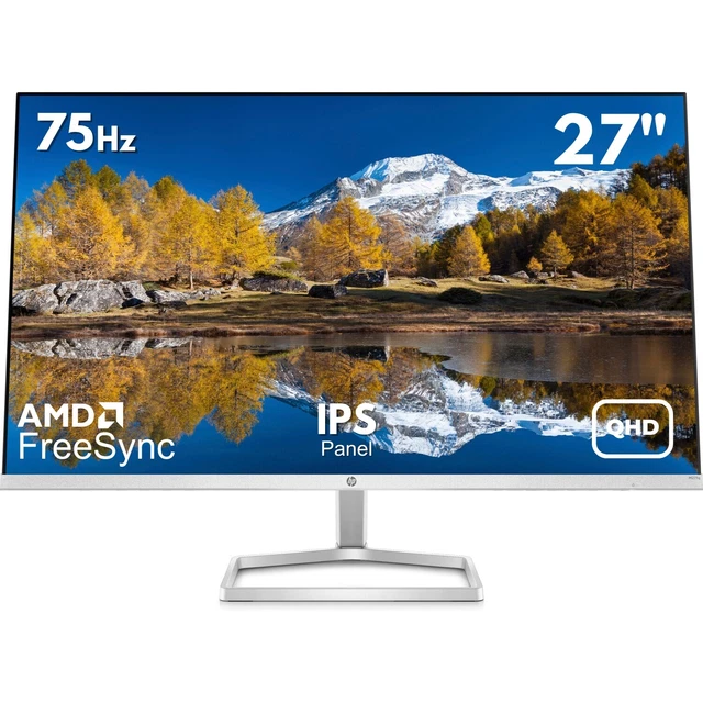 HP M27FQ QHD Monitor - Computer 27-inch IPS Display (1440p) Silver ...