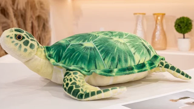 35-90CM SEA TURTLE realistic turtle patterns Plush Tortoise Soft Kids ...