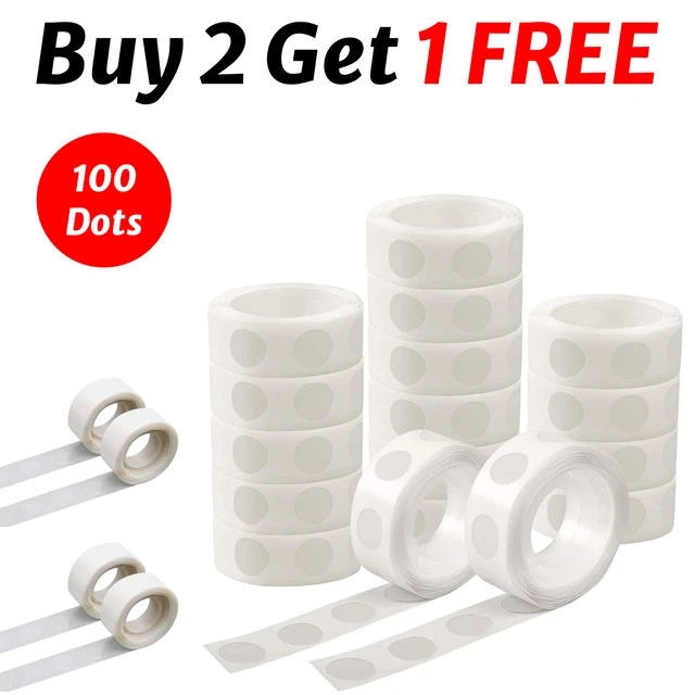 100 ADHESIVE DOTS Tape DIY Balloon Double Sided Sticky Glue Sticker ...