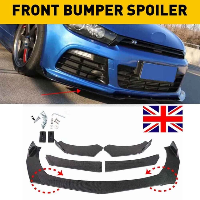 FOR FORD TRANSIT MK6 MK7 Front Bumper Lip Spoiler Splitter Carbon Fiber ...