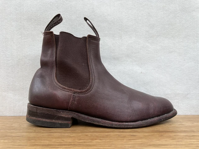 ☘️ MENS BAXTER Leather Chelsea Boots Pull On Ankle Boots Shoes Size 8 ...