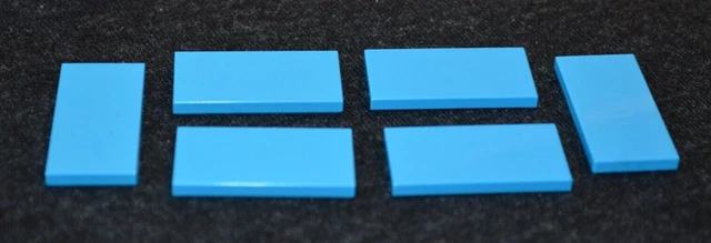 (6) 2X4 DARK Azure Smooth Finishing Tile Bricks ~ New Lego Parts ~ £1. ...