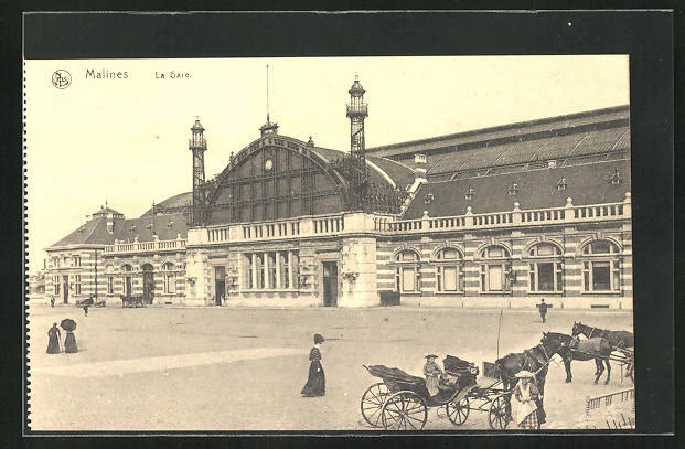 CPA MALINES, LA Gare, vor dem la gare pincipale EUR 6,00 - PicClick FR