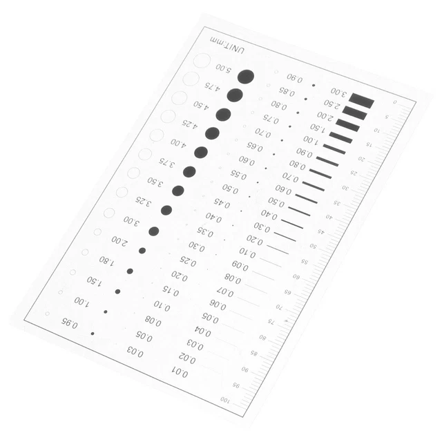 DETECTOR ESTIMATION CHART Line Width Defects Flaw Detection Gauge for ...