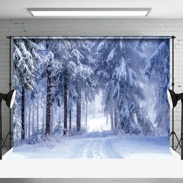 SNOW FOREST SILVER Wonderland Winter Backdrop $37.94 - PicClick AU