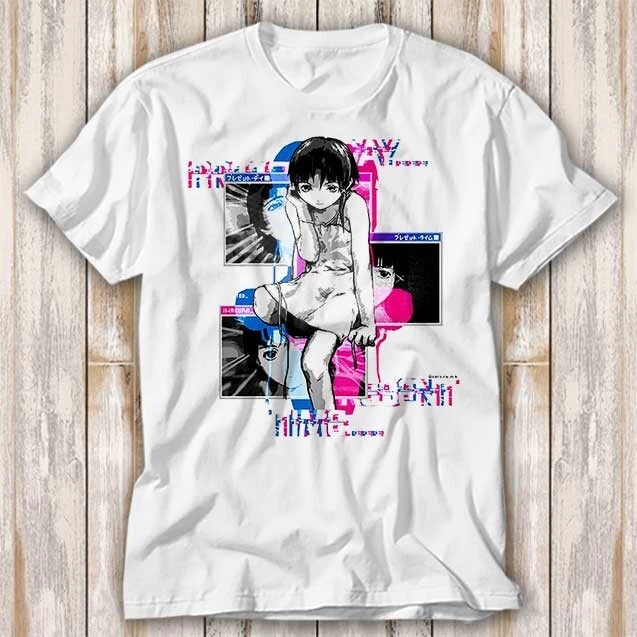 SERIAL EXPERIMENTS LAIN Computer CMD Japanese Manga Anime T Shirt Top ...