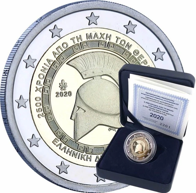 RARE DISPO COFFRET BE 2 euro GRECE 2020 Bataille des Thermopyles EUR ...