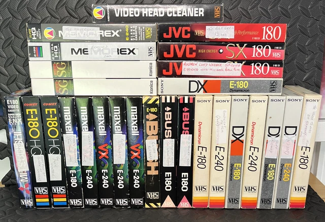 LARGE BUNDLE OF Used VHS Tapes (26) Plus (1) VHS Head Cleaner Job Lot £ ...