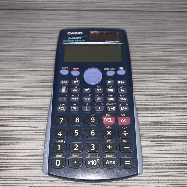 CASIO FX-300ES PLUS Black Textbook Display Solar Powered Scientific ...