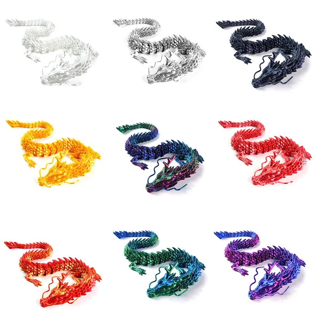 3D PRINTED ARTICULATED Dragon Fish Tank Landscaping Chinese Long ...
