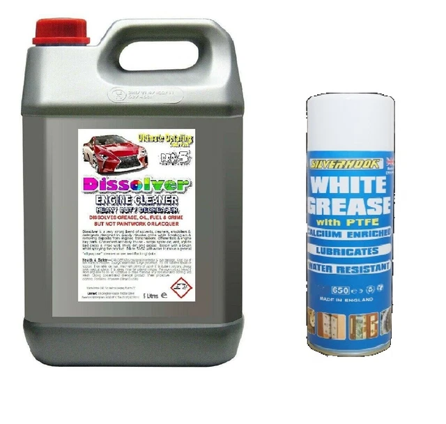 5 LITRE ENGINE Bay Grease Oil Grime Dirt Cleaner Degreaser + Spray ...
