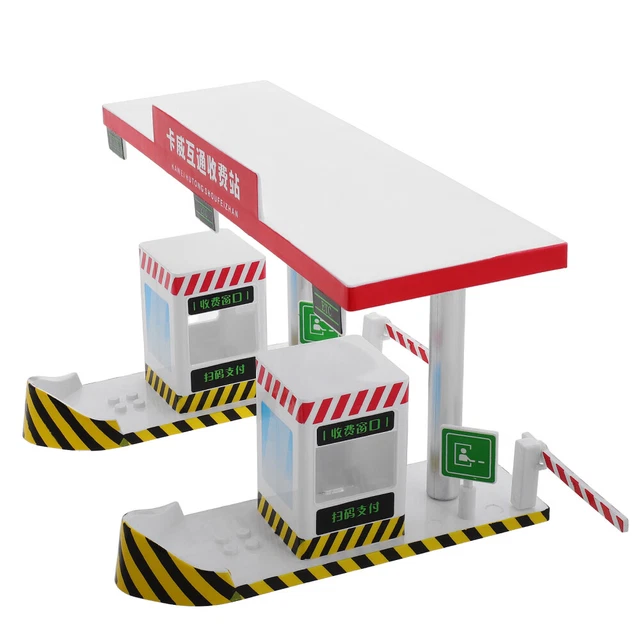 KIDS' PLASTIC TOLL Booth Playset Plastic Toll Booth Model Highway ...