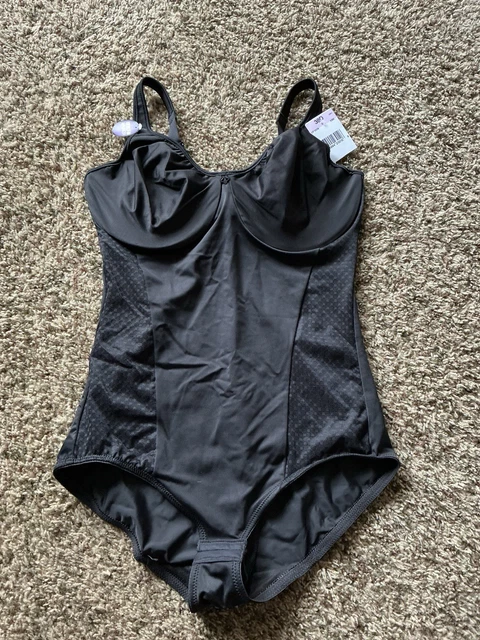 WOMEN'S BALI 1009 Comfort Body Shaper Built-in Minimizer Black 38D NEW ...