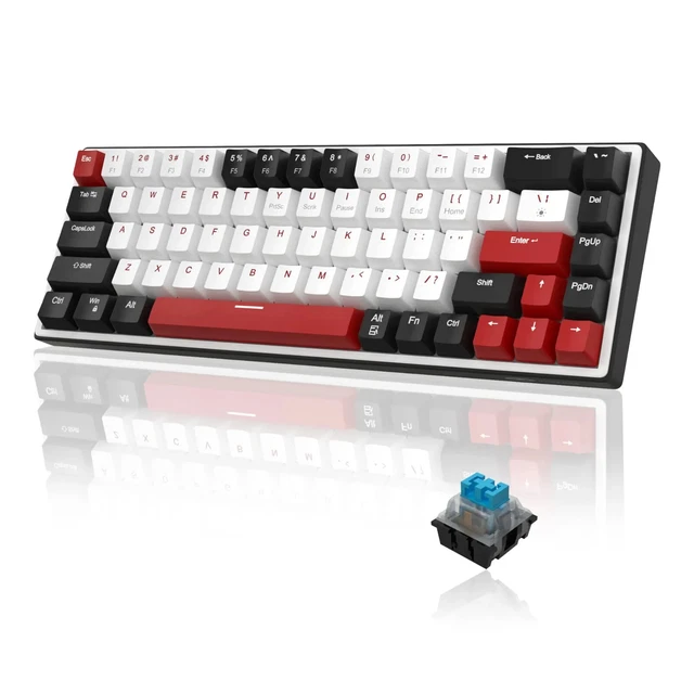 MAGEGEE 60% MECHANICAL Gaming Keyboard, 68 Keys Hot-Swappable Compact ... MAGEGEE 60% MECHANICAL Gaming Keyboard, 68 Keys Hot-Swappable Compact ...