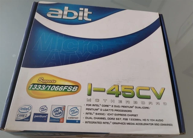 ABIT I-45CV MOTHERBOARD socket 775- Intel 945GC mATX EUR 35,00 ...