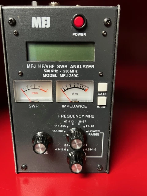 MFJ HV/VHF SWR ANALYZER Model MFJ-259C - 530khz - 230mhz - pre-owned ...