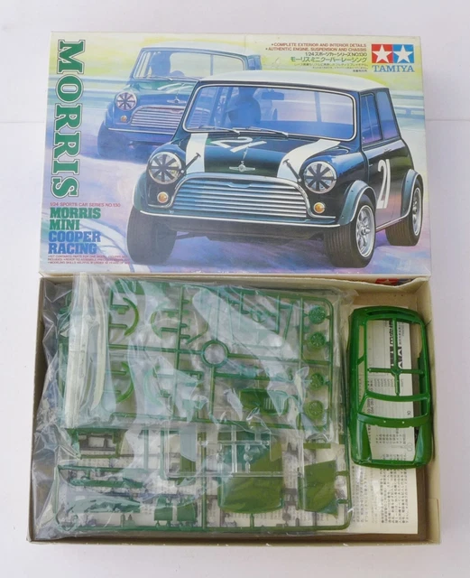 VINTAGE TAMIYA 1:24 Morris Mini Cooper Racing Car Plastic Model Kit ...