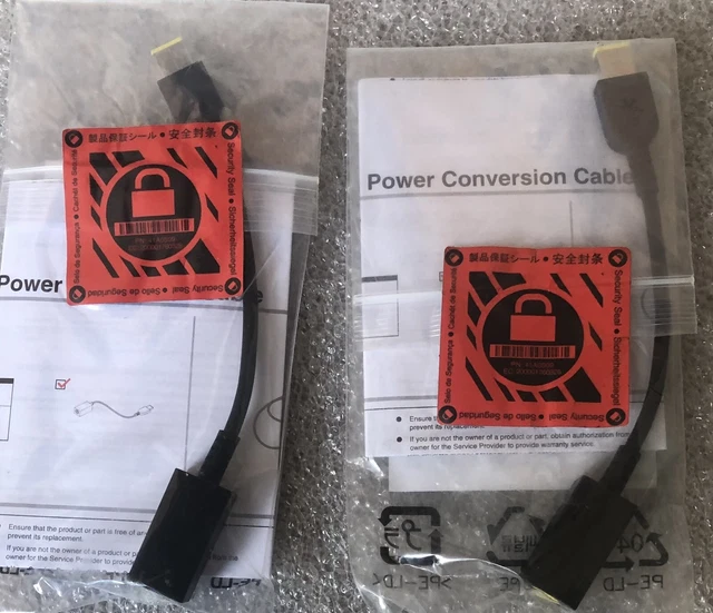 GENUINE LENOVO THINKPAD Slim Power Tip Conversion Cable 0B47046 0A36037 ...