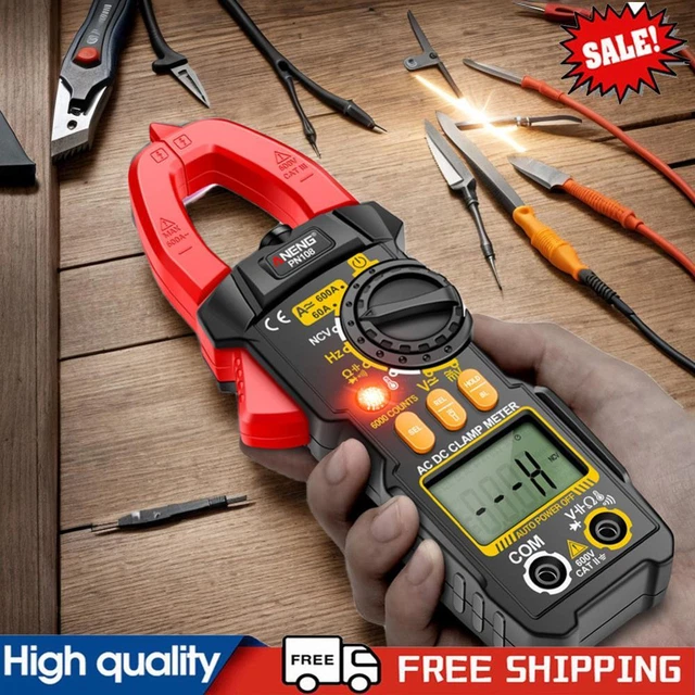 DIGITAL CLAMP METER Voltage Multitester LCD Display Multimeter ...