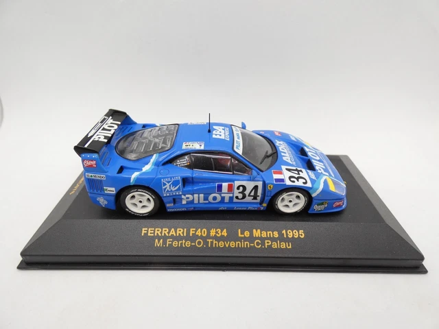 FERRARI F40 FERTE Thévenin Palau #34 le Mans 1995 LMC076 1/43 IXO £30. ...