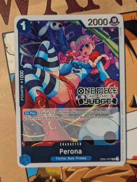 PERONA - OP01-077 UC - Judge Stamped - Alt Art Promo - One Piece Card Game EUR 9,46 - PicClick IT