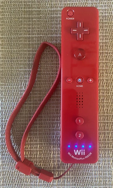 NINTENDO WII RED Motion Plus Remote RVL-036 OEM Genuine Official ...