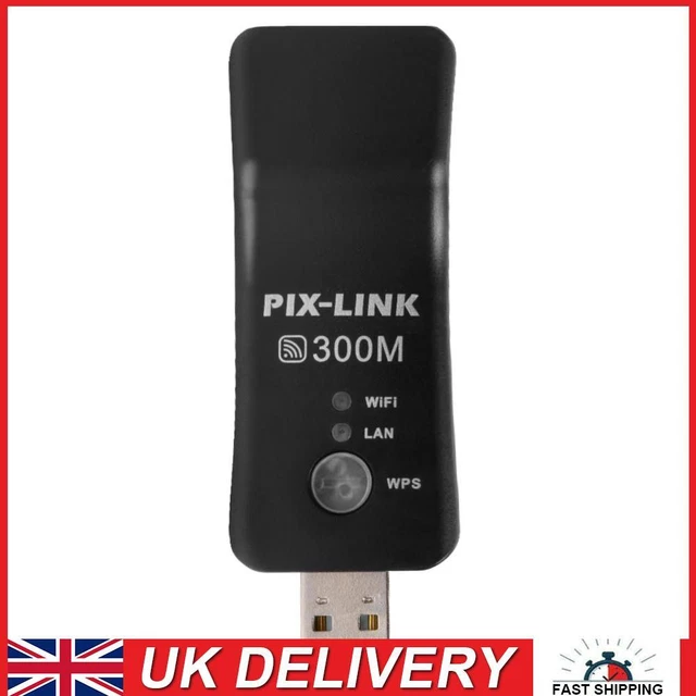 USB TV WIFI Dongle Adapter 300Mbps Universal Wireless Receiver RJ45 WPS ...