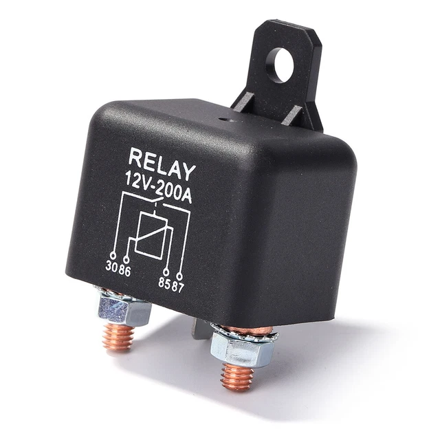 HEAVY DUTY SPLIT Charge Relay 4 Pin 200A 12V DC for Car Automotive Boat ...