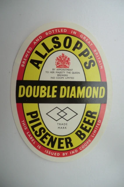 LARGER IND COOPE & Allsopp's Double Diamond Pilsener Beer Brewery ...