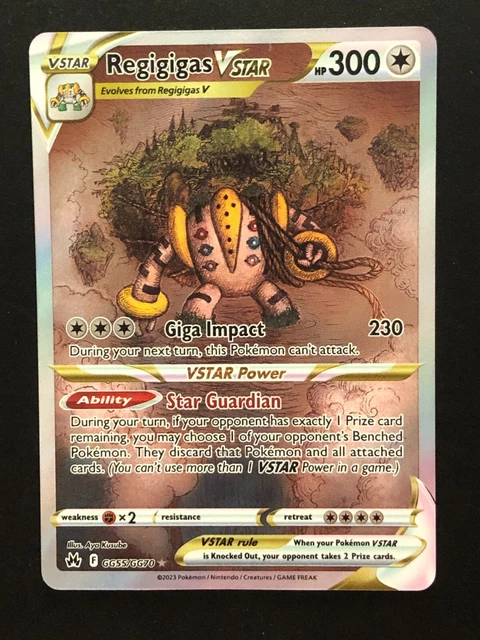 REGIGIGAS VSTAR ULTRA Rare Crown Zenith Pokemon TCG GG55/GG70 NM EUR 11 ...