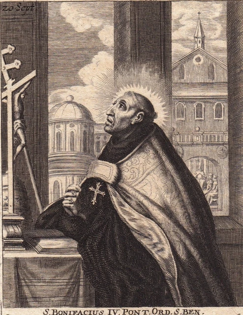 PORTRAIT XVIIIE SAINT Boniface Pape Boniface IV Bonifacius Bonifacio IV ...