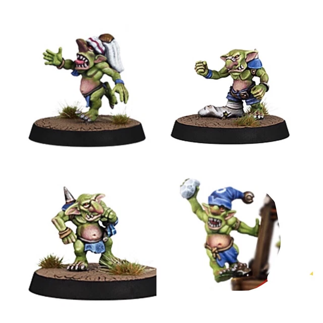 WARHAMMER BLOOD BOWL CRUD CREEK NOSEPICKERS Goblin Snotling players x4 ...