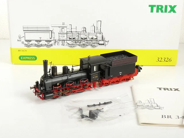 TRIX EXPRESS H0 32326 Dampflok der Baureihe 34.74 unbespielt 3 Leiter ...