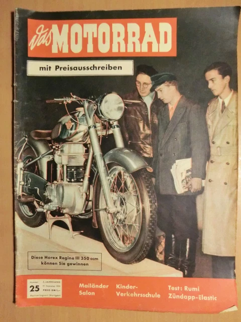 MAGAZINE DAS MOTORRAD 1953 Test RUMI Sport + Scooter Zündapp -Elastic ...
