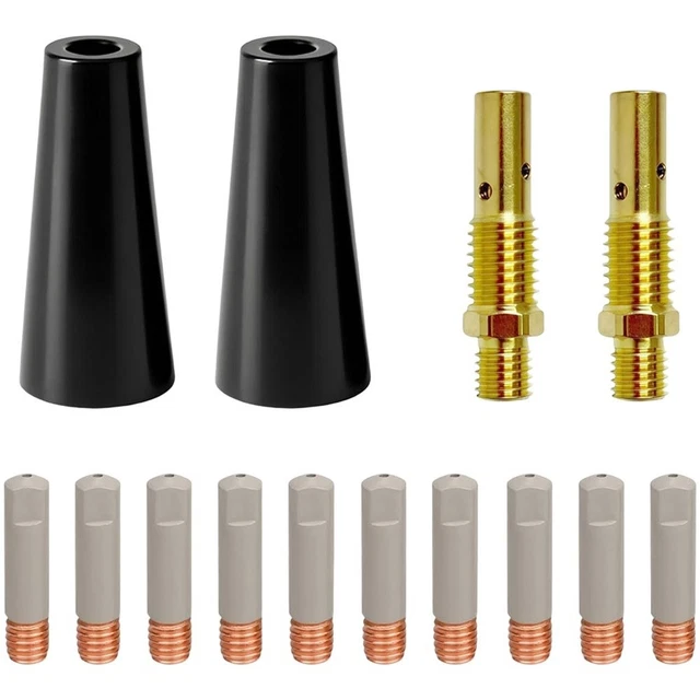 14PCS FLUX CORE Gasless Welding Kit with Coated Nozzles for Welding 1 ...