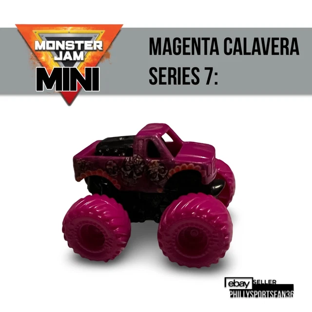 HOT WHEELS MONSTER JAM MINI Series 7 - MAGENTA CALAVERA SPIN MASTERS ...