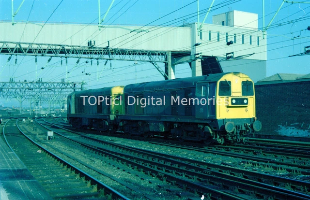 RAIL SLIDE MOUNTED negative 20141 Class 20 Manchester Piccadilly #E7090 ...