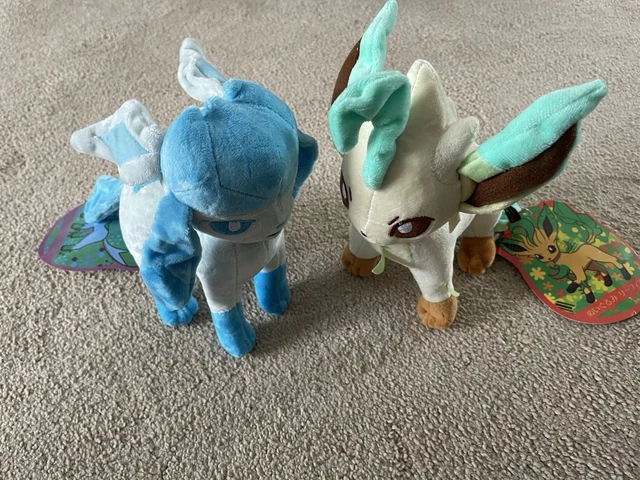 NEW 8” LEAFEON and Glaceon Soft Toy Teddy Plush Dolls Stuffed Animal ...