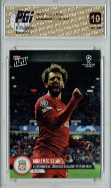 CARTE À COLLECTIONNER Mohamed Salah 2022 Topps Now #43 VIERGE IGP 10 ...